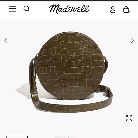 Madewell | Bags | Madewell Simple Circle Crossbody Croc Embossed ...